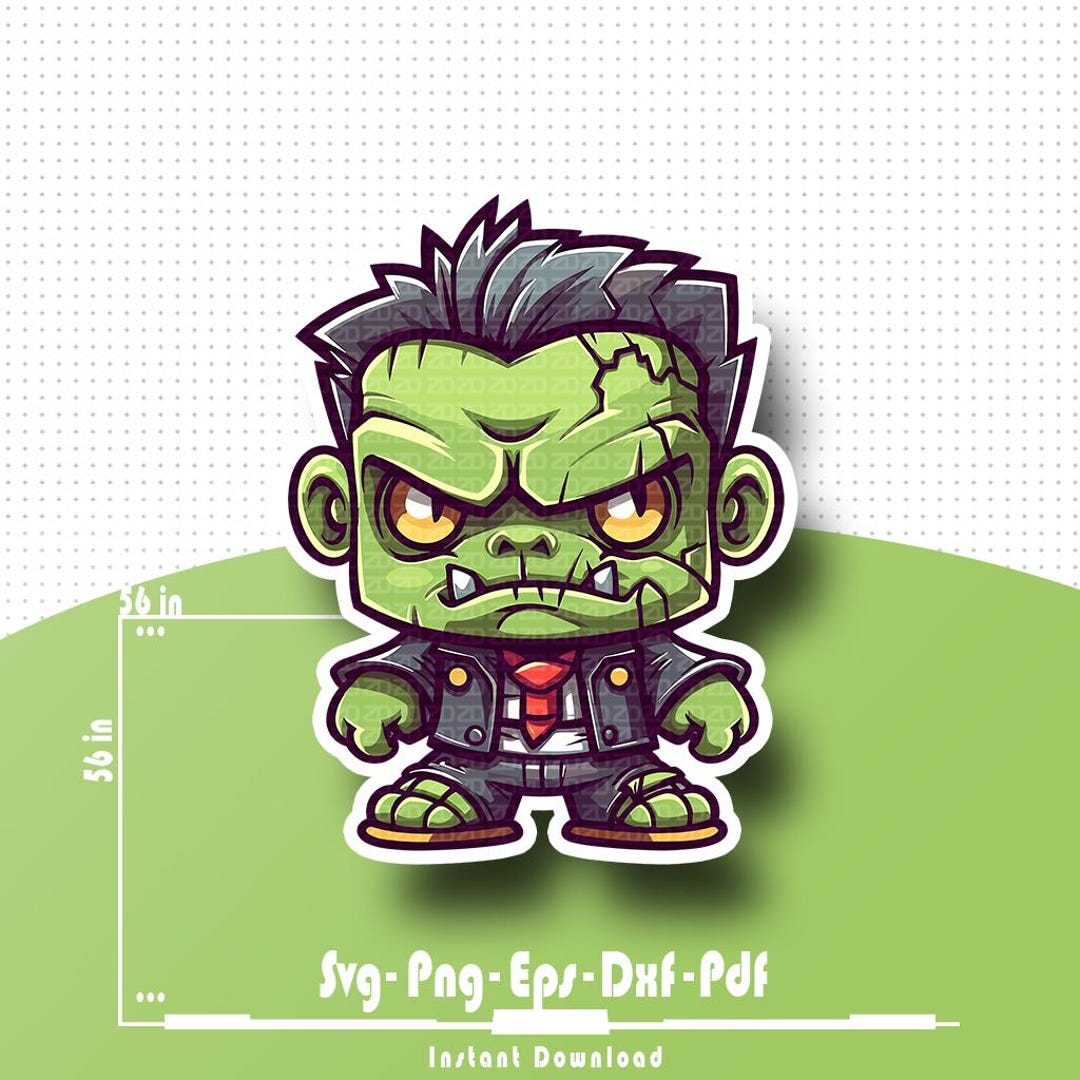 Frankenstein Halloween Clip Art: Spooky Monster Design (digital ...