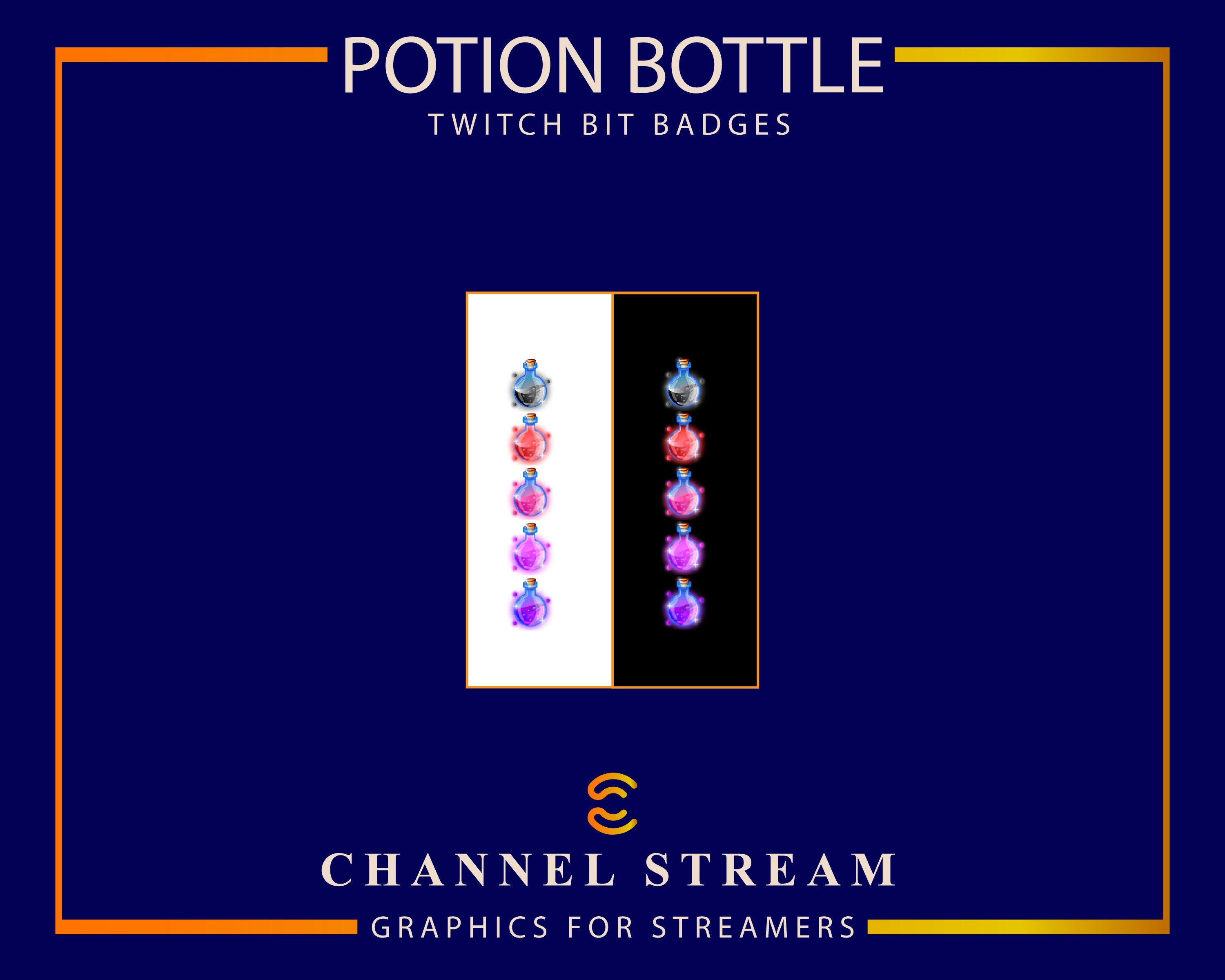 Potion Bottle Bit Badges, Liquid Potion Bit Badges, Cheer Badges ...