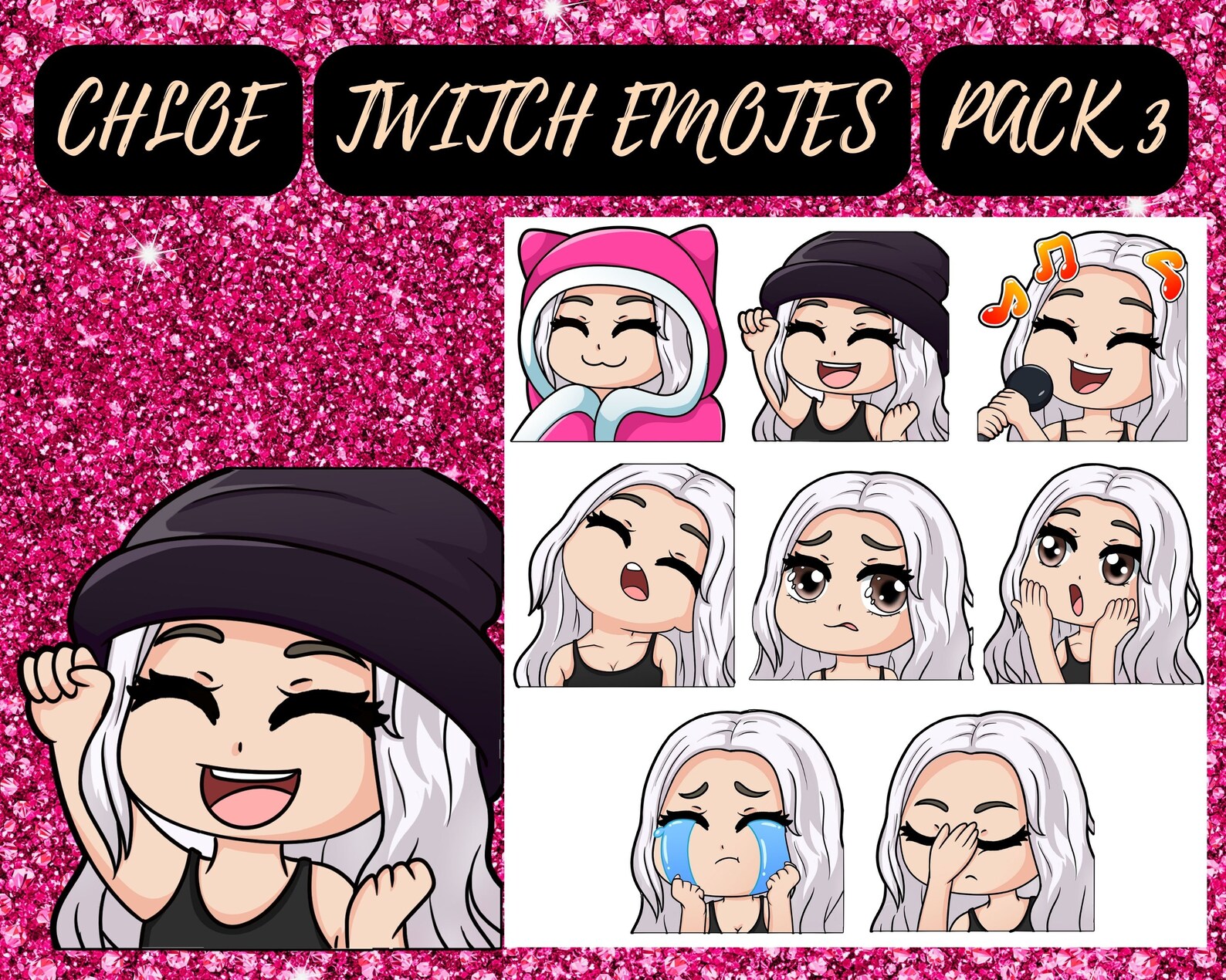 Twitch Female Emotes, Chloe-blonde Hair Hazel Eyes Pale Skin, Twitch ...