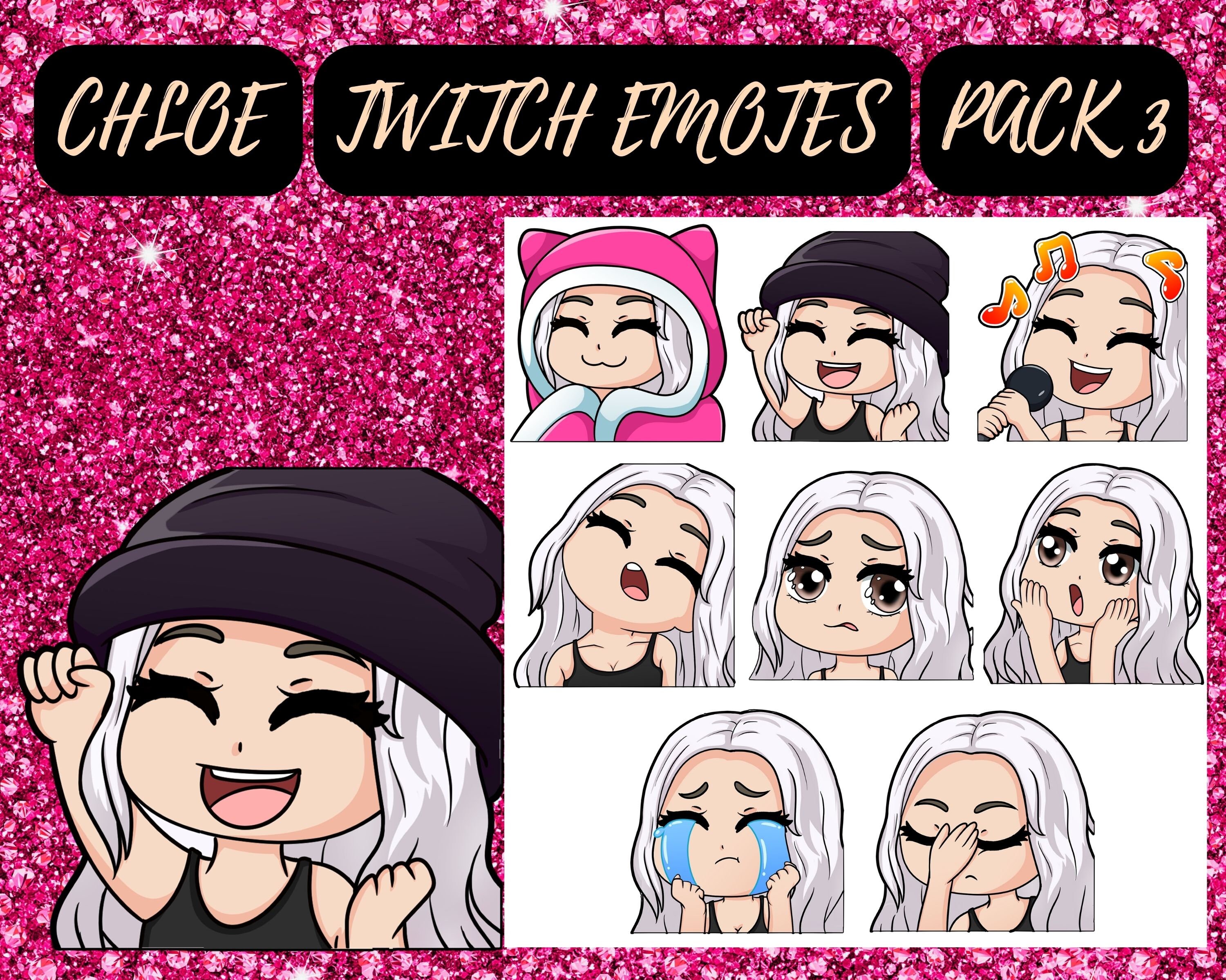 Twitch Female Emotes, Chloe-blonde Hair Hazel Eyes Pale Skin, Twitch ...