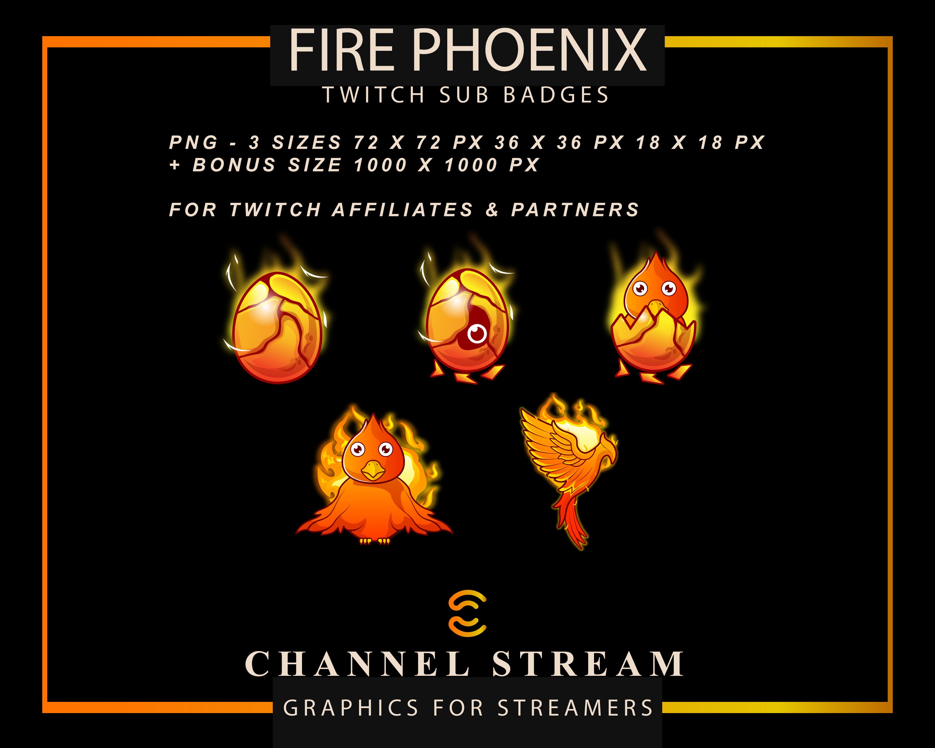 Phoenix Sub Badges, Fire Phoenix Sub Badges, Discord Sub Badges, Twitch ...