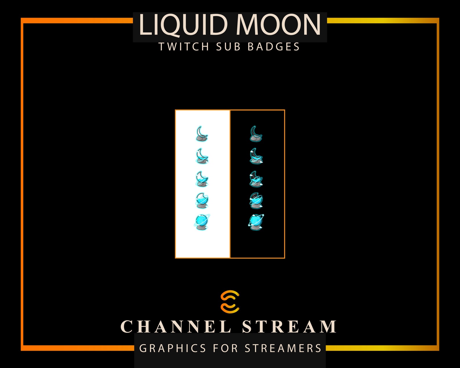 Liquid Moon Bottle Sub Badges, Moon Sub Badges, Liquid Bottle Sub ...