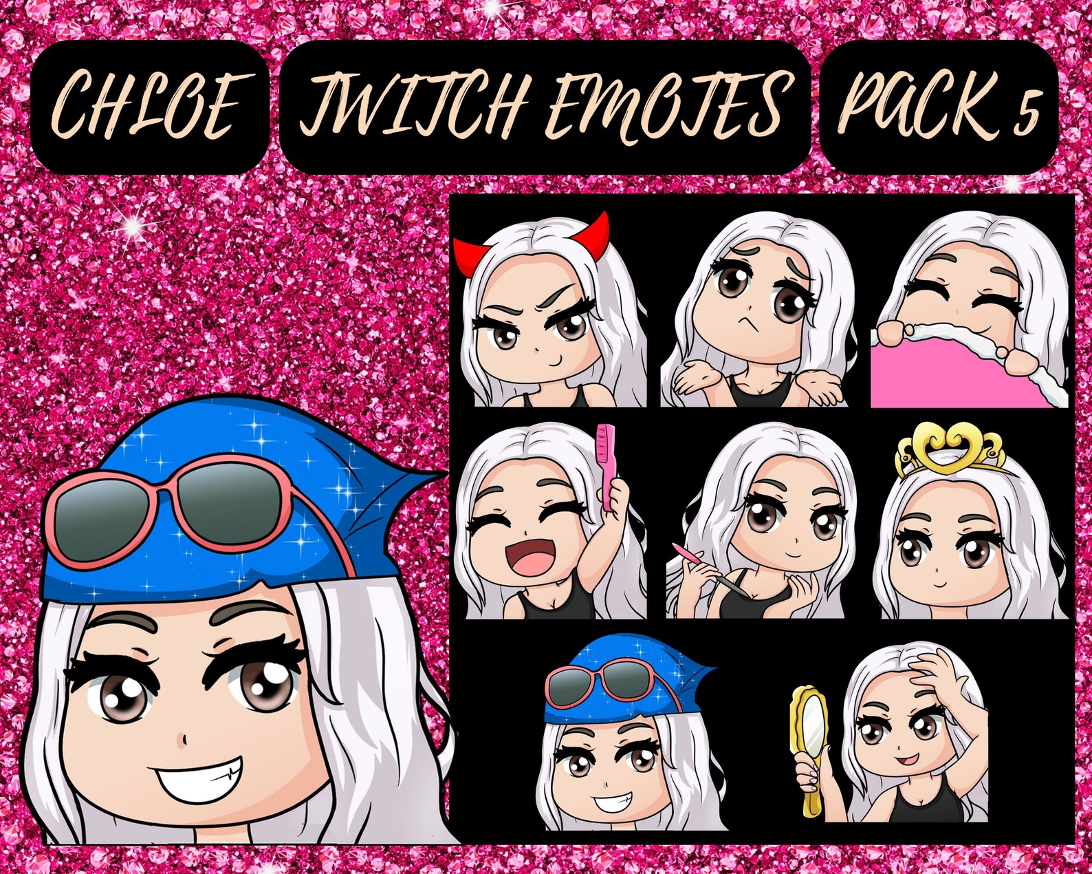 Twitch Female Emotes, Chloe-blonde Hair Hazel Eyes Pale Skin, Twitch ...