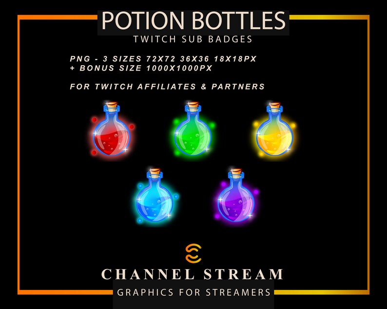 Potion Bottle Sub Badges, Potion Magic Sub Badges, Discord Sub Badges ...