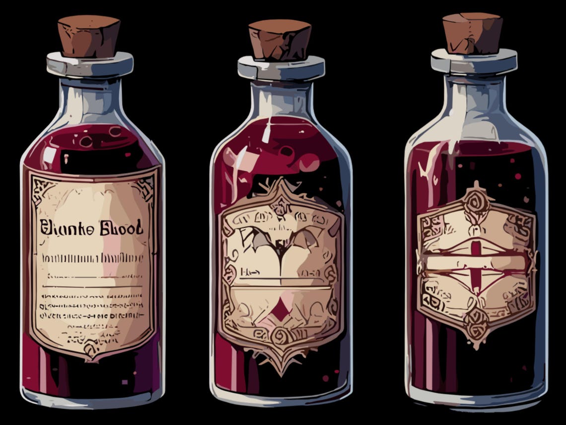 Vampire Blood Badges Twitch Discord Kick Sub Bit Badges Gothic Emotes ...