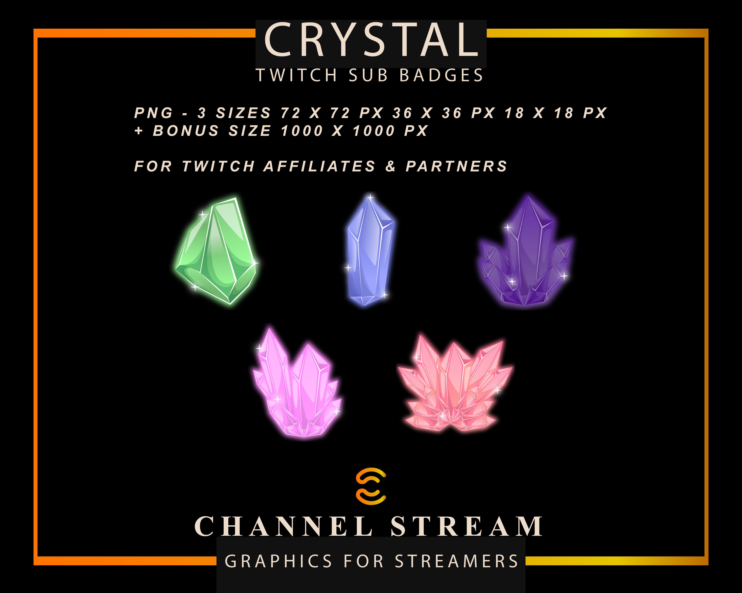 Crystal Sub Badges, Crystal Gem Stone Sub Badges, Discord Sub Badges ...
