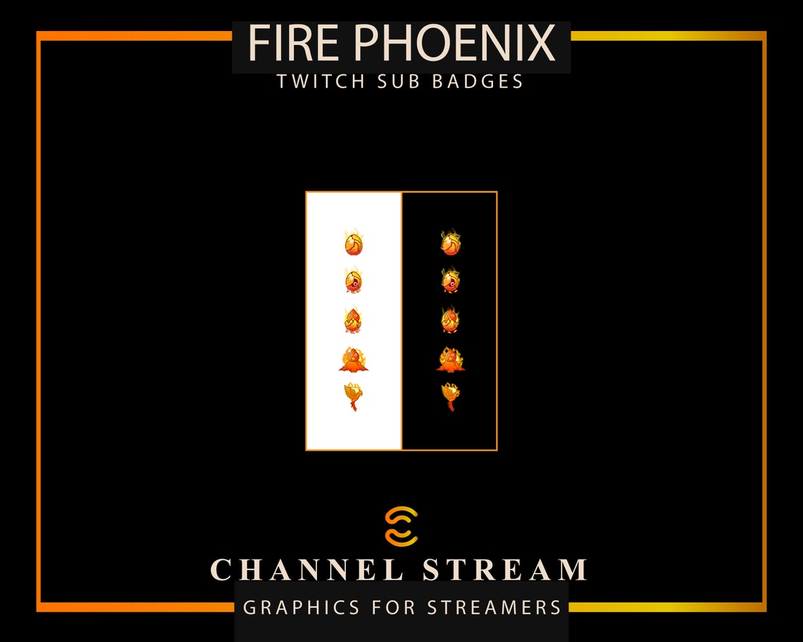 Phoenix Sub Badges, Fire Phoenix Sub Badges, Discord Sub Badges, Twitch ...