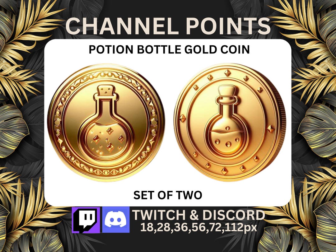 Potion Bottle Gold Coin Channel Points Twitch Discord Kick Sub Bit ...