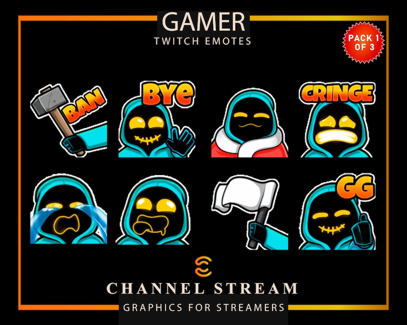 Twitch Neon Mask Emotes, Sub Emotes, Discord Emotes, Twitch Emotes ...