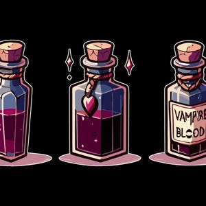 Vampire Blood Badges Twitch Discord Kick Sub Bit Badges Gothic Emotes ...