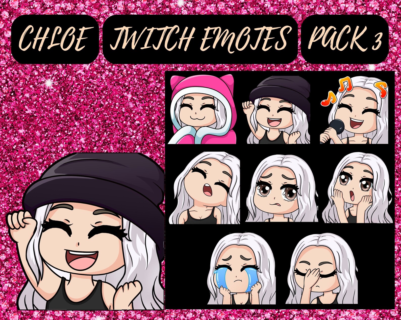 Twitch Female Emotes, Chloe-blonde Hair Hazel Eyes Pale Skin, Twitch ...