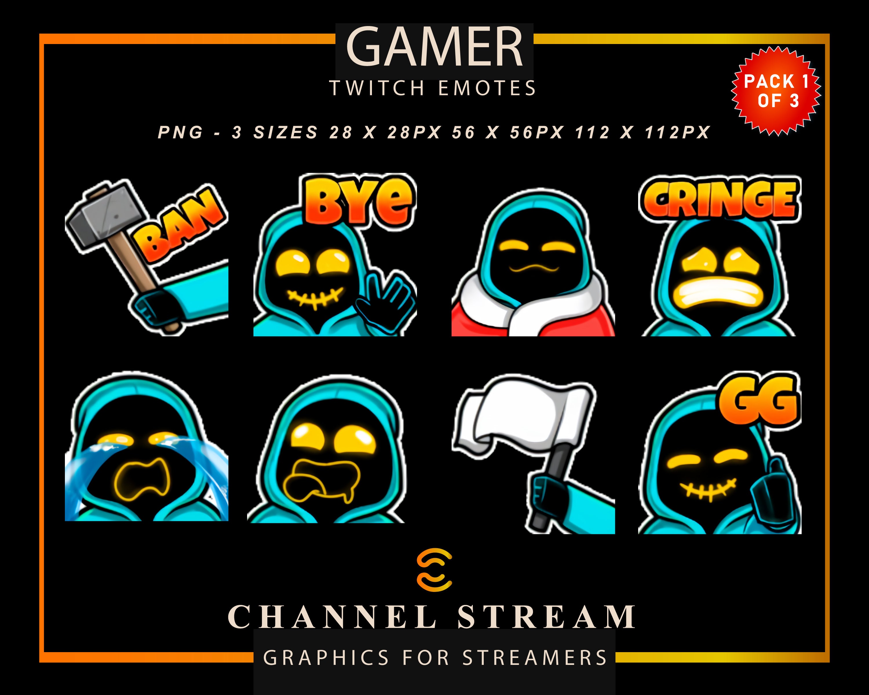 Twitch Neon Mask Emotes, Sub Emotes, Discord Emotes, Twitch Emotes ...