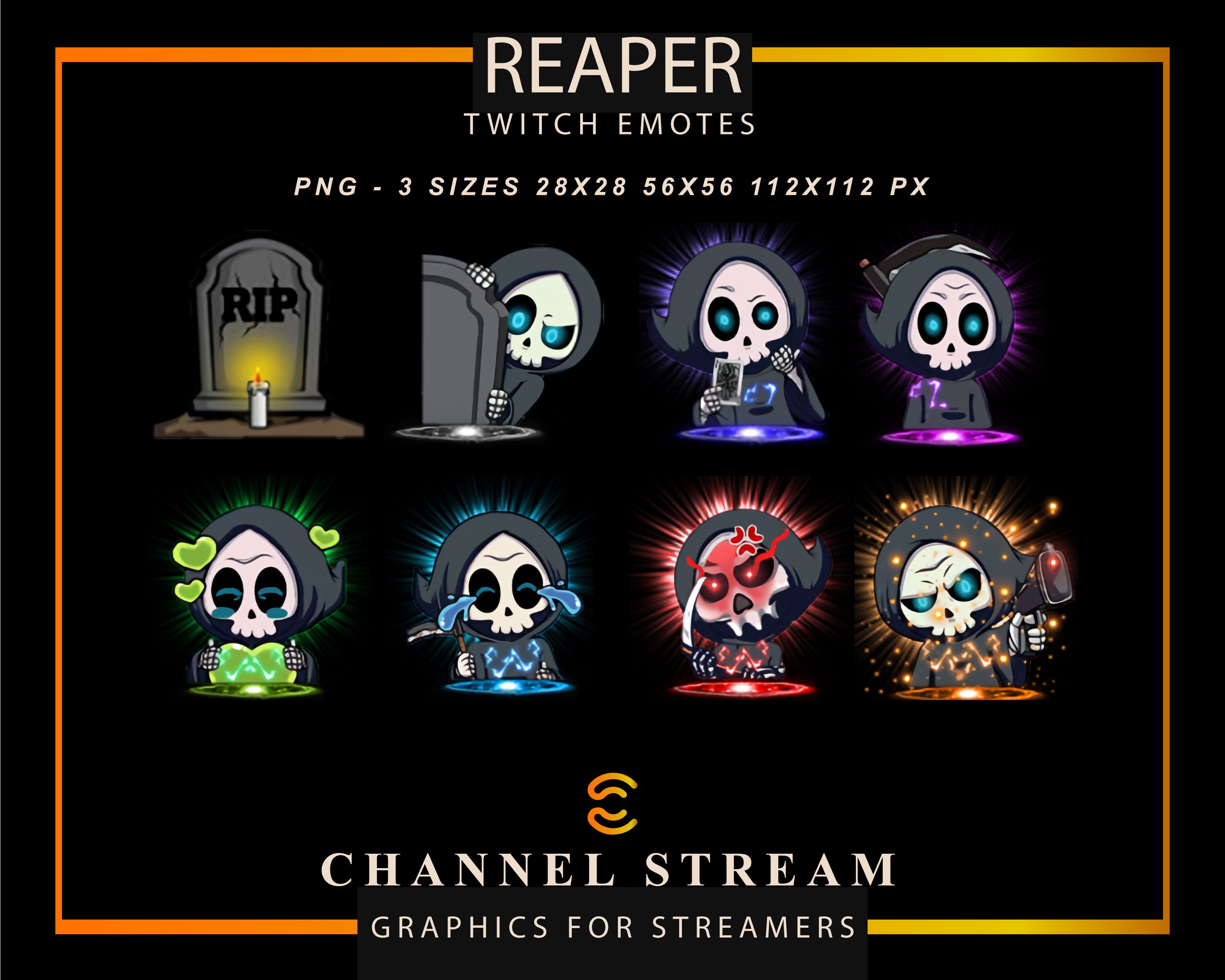 Twitch Grim Reaper Emotes, Sub Emotes, Discord Emotes, Twitch Emotes ...