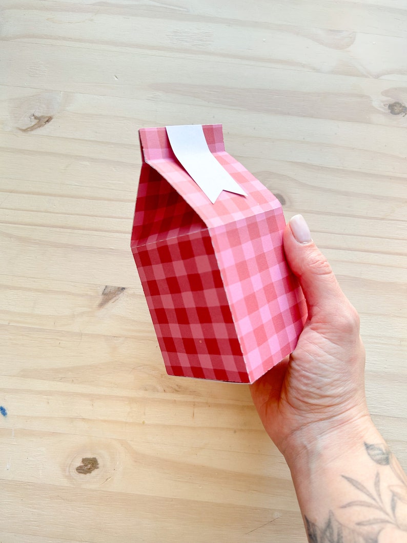 Milk Box Template With Pattern Milk Box Template PDF - Etsy