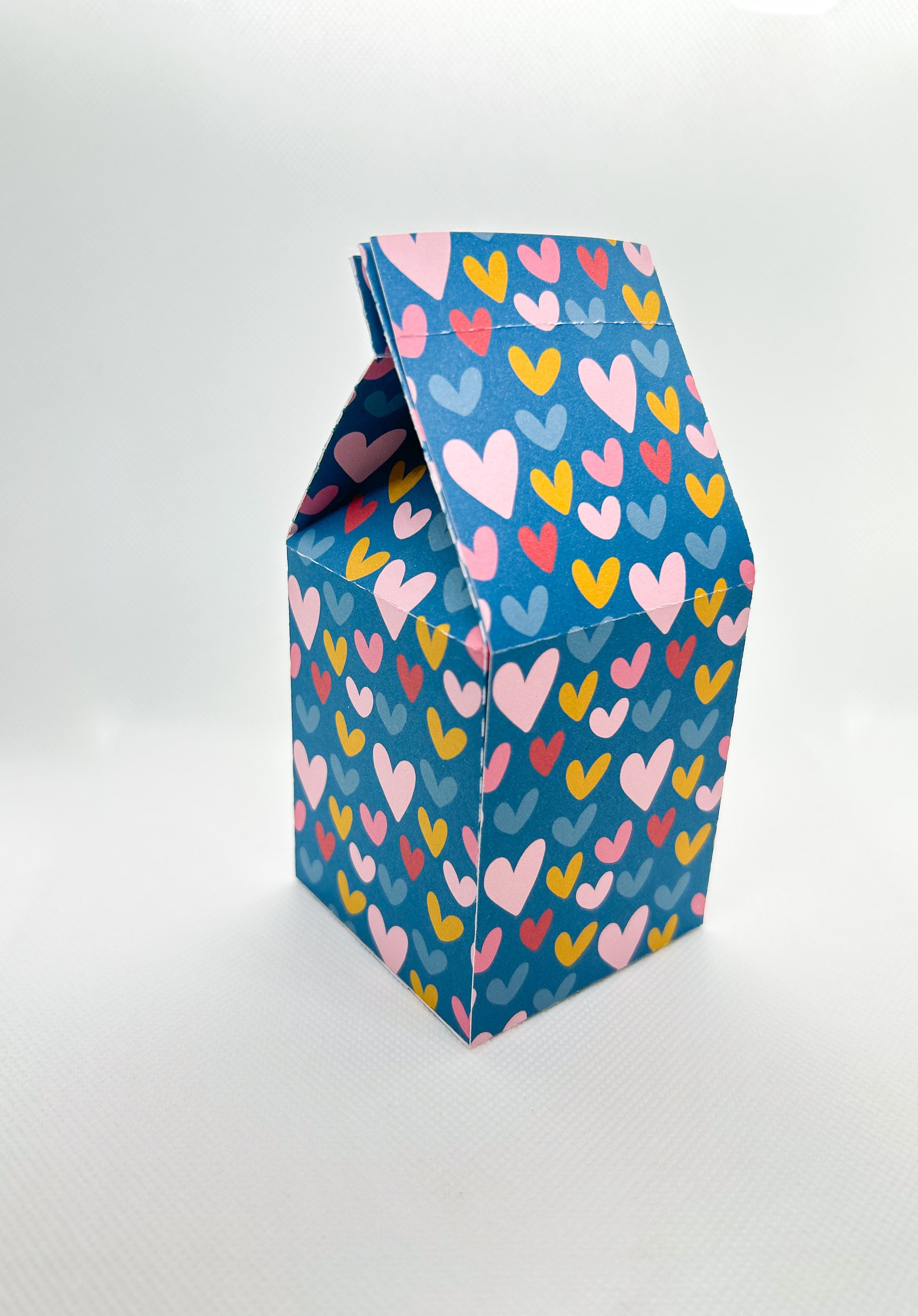 Milk Box Template With Pattern, Milk Box Template PDF, Valentines Day ...