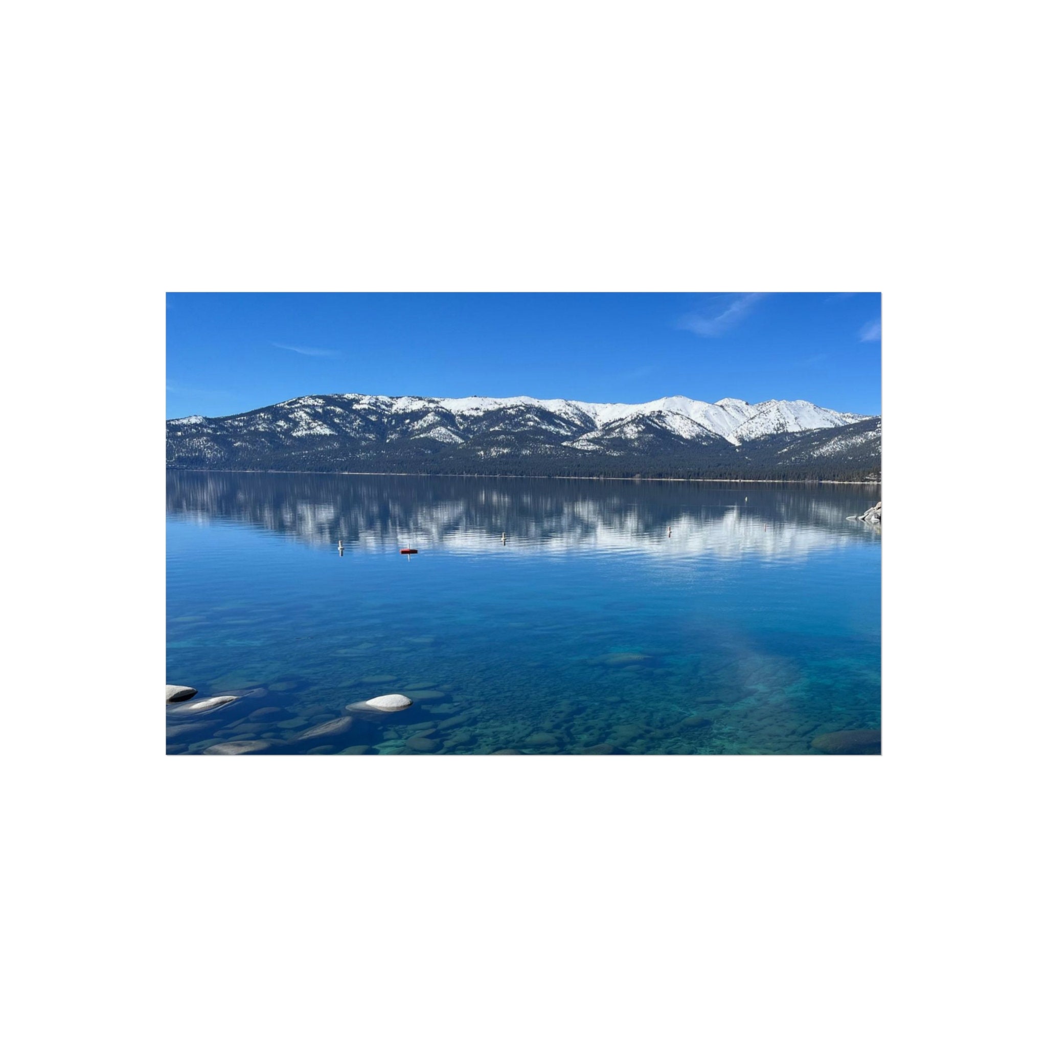 Snow Mountain Lake Fine Art Posters - Etsy