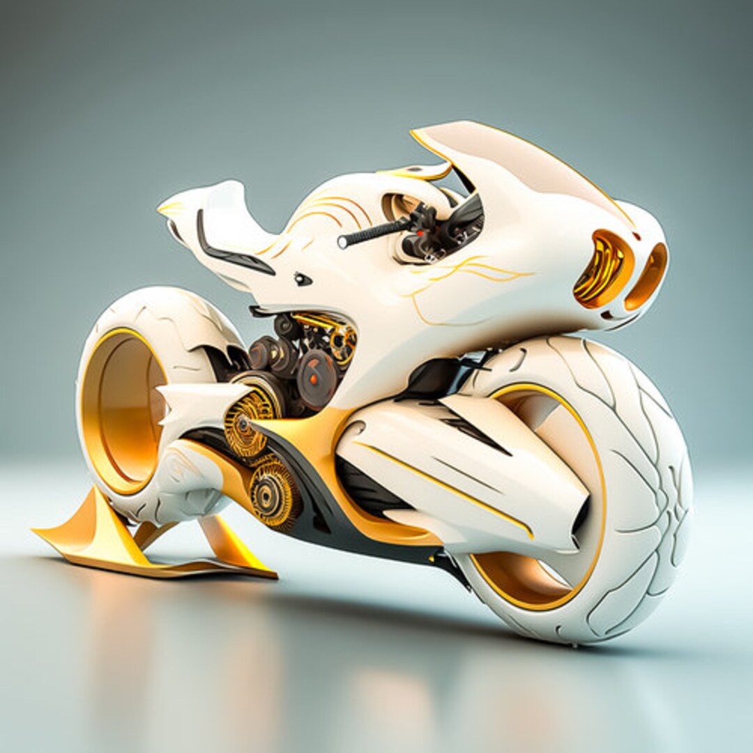 Futuristic Motorcycle Art File | Digital Art | Wall Art | Square | High ...