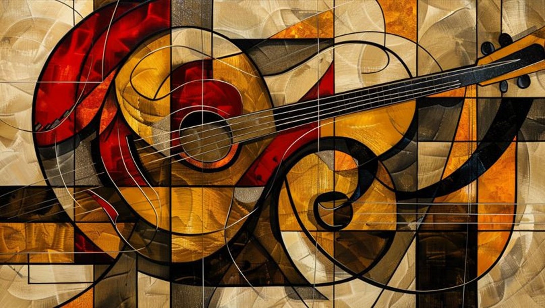 Abstract Mandolin Art Print: Modern Music Wall Decor (digital Download ...