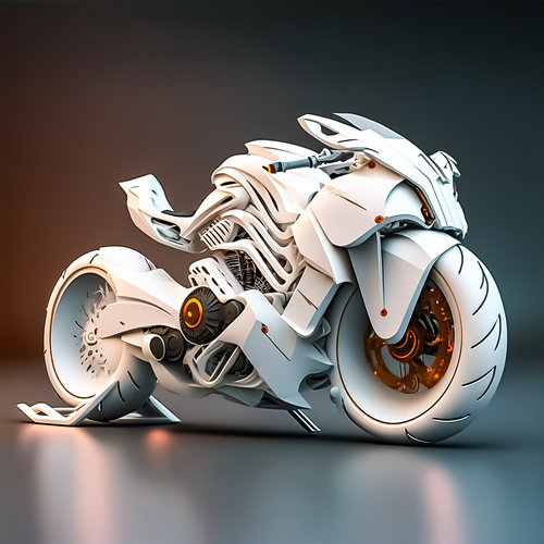 Futuristic Motorcycle Art File | Digital Art | Wall Art | Square | High ...