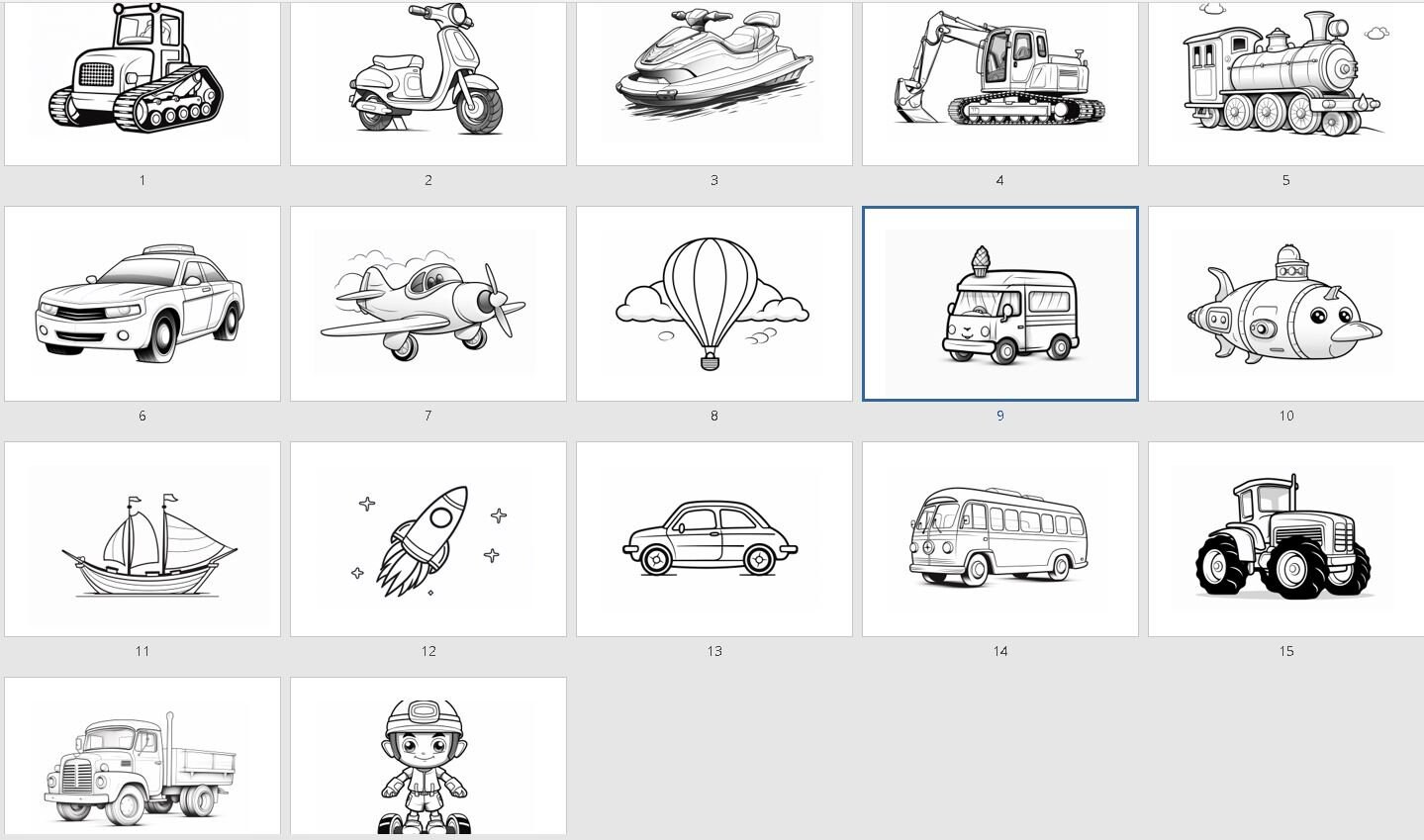 Fun and Educational Vehicle Coloring Pages for Kids Instant - Etsy