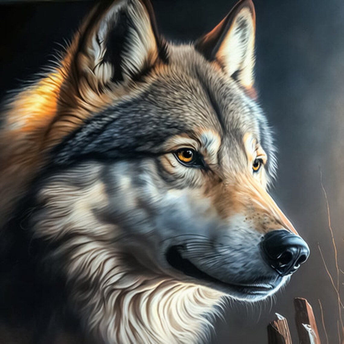 Wolf Art File | Digital Art | Wall Art | Square | High Quality Artwork ...
