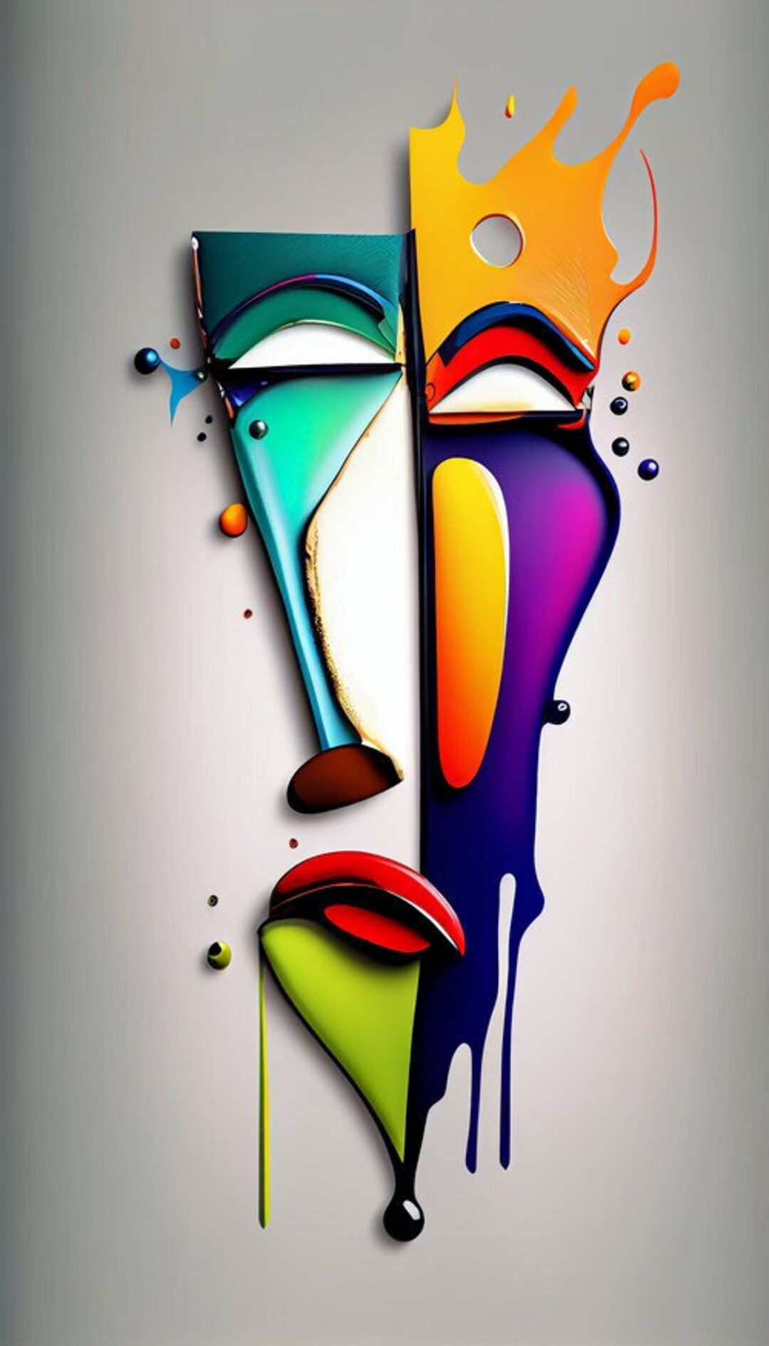 Abstract Face File | Digital Art | Wall Art | Square | High Quality ...