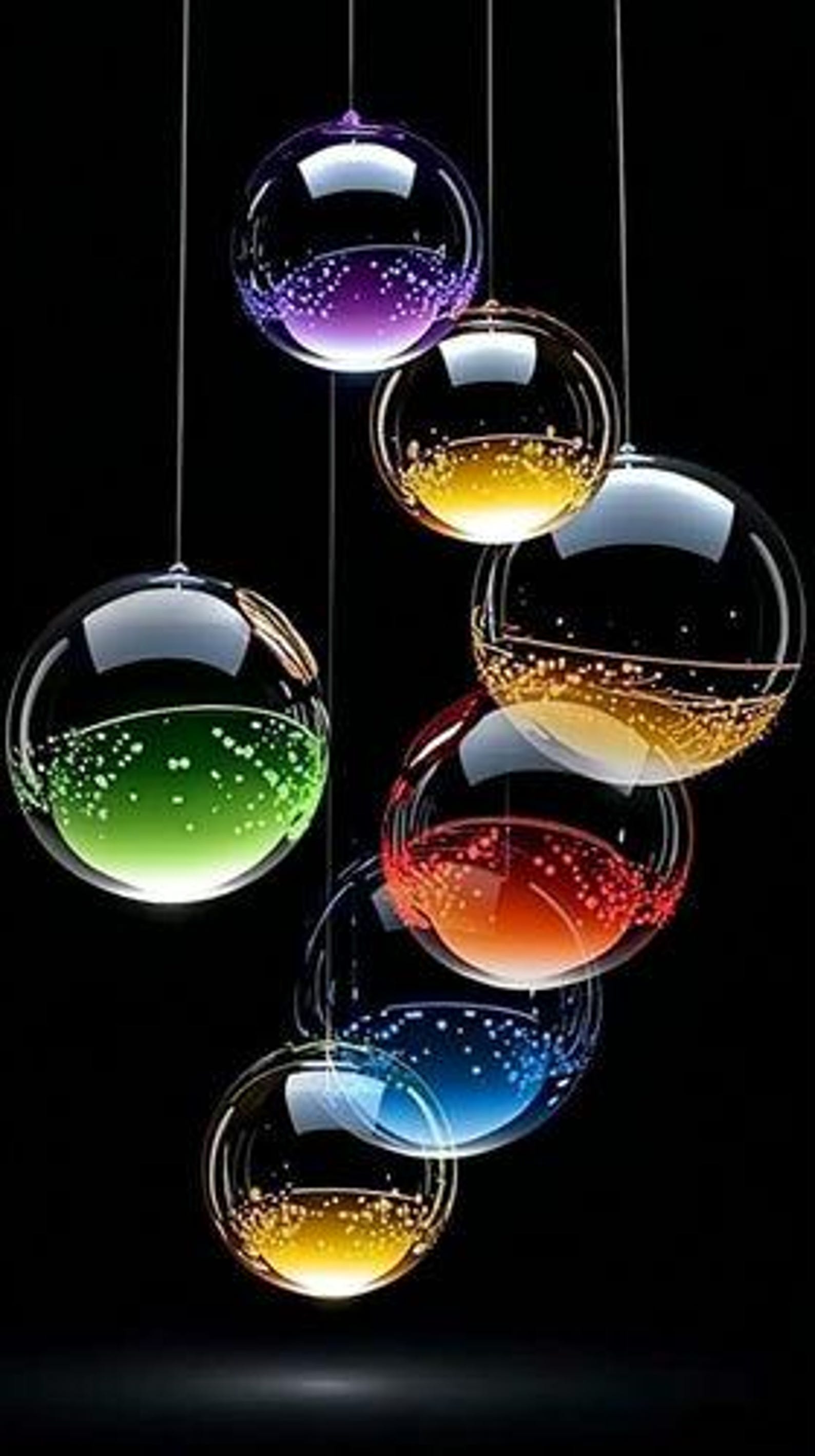 Abstract Glass Orbs Wall Art Printable – Modern Floating Spheres ...