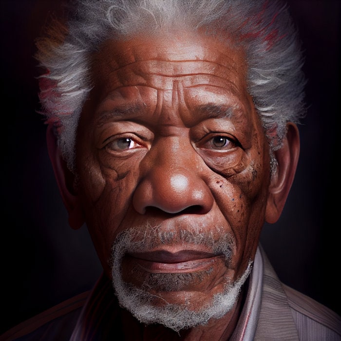 Morgan Freeman Portrait File | Digital Art | Wall Art | Square | High ...