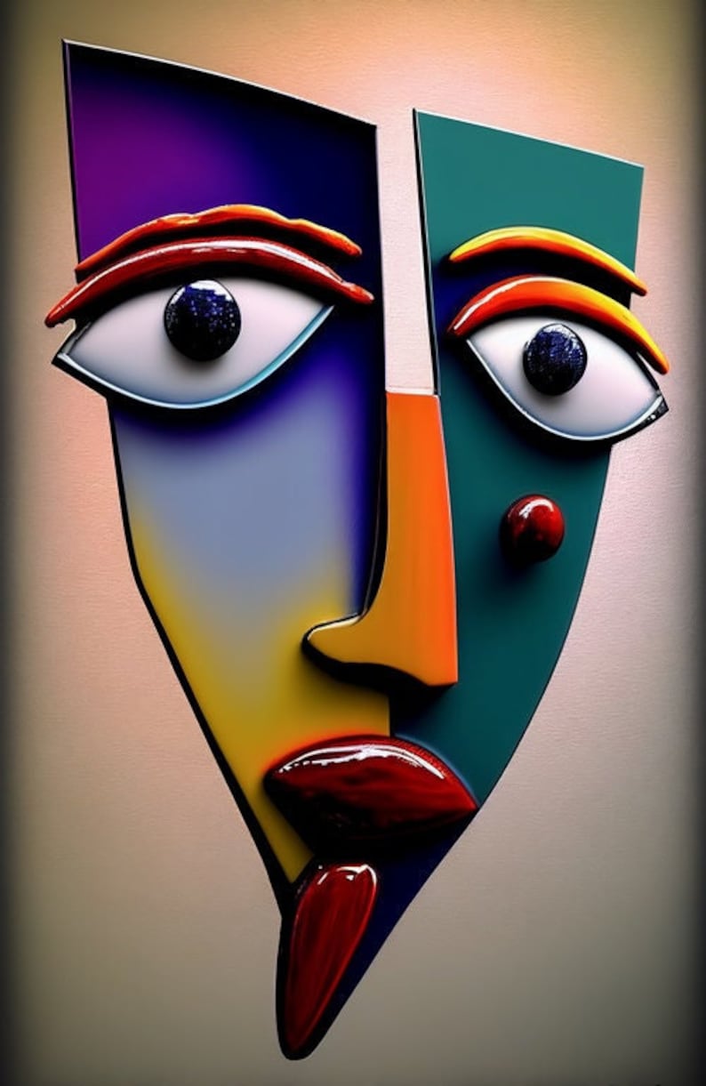 Abstract Face File | Digital Art | Wall Art | Square | High Quality ...