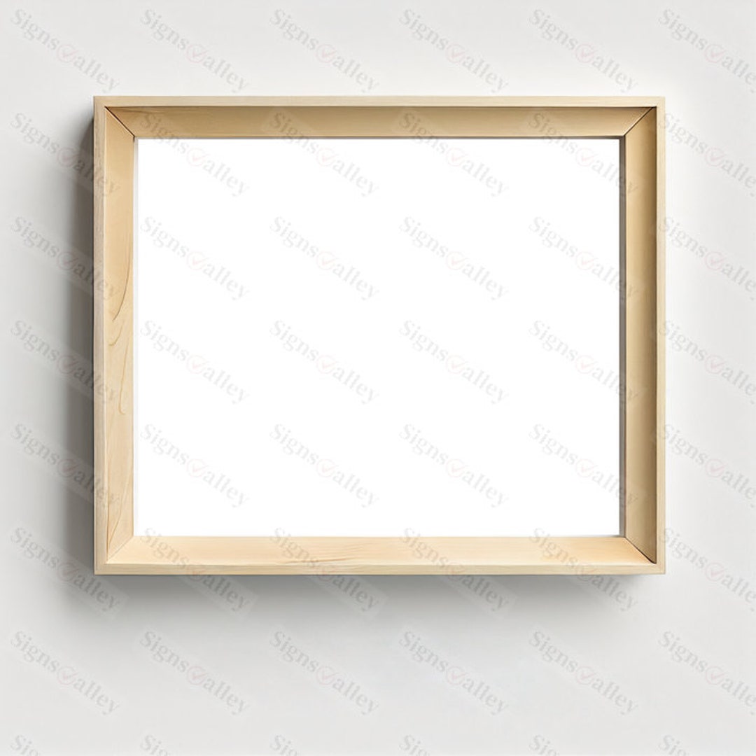 Wood Frame Mockup Modern Digital Mockup Minimalist Wood Framed Art ...