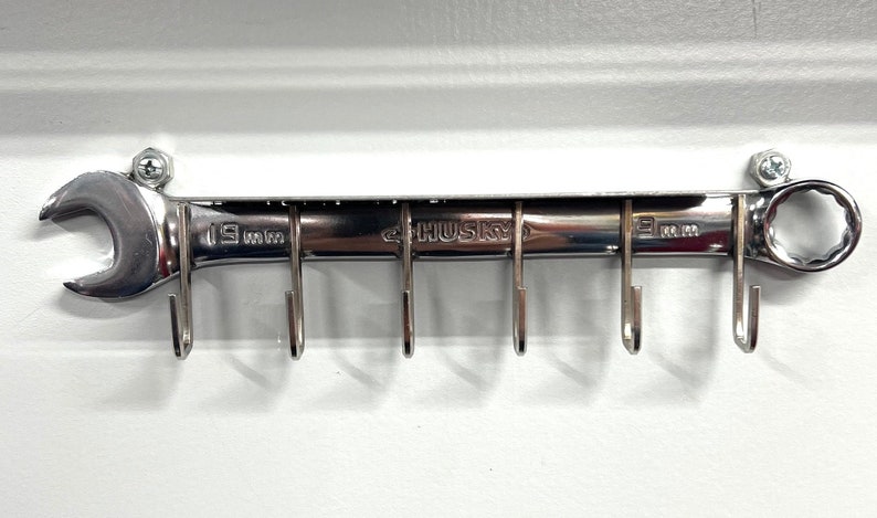 Wrench Garage Key Holder With Shelf: Allen Hex Key Organizer - Etsy
