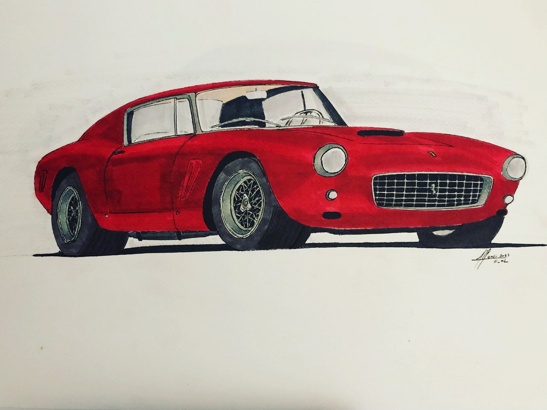 Ferrari 250GT SWB Artwork - Etsy