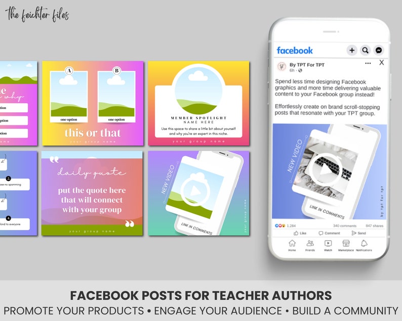Teacher Author Facebook Group Templates | Facebook Post | Teacher ...