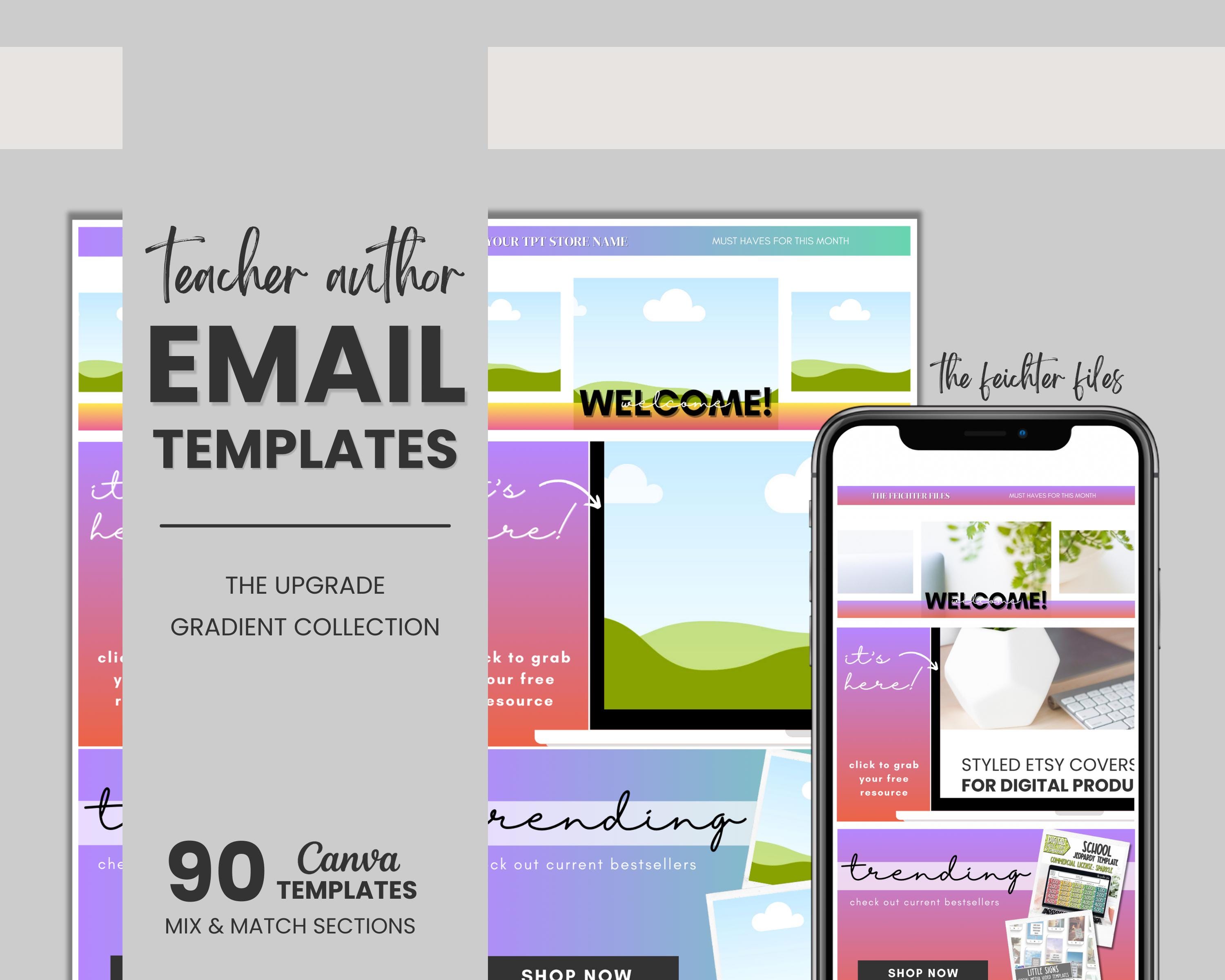 Email Marketing Canva Template | Teacher Author | Teacher Seller ...