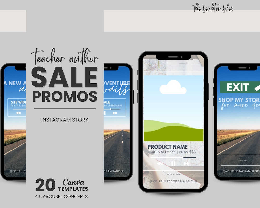 Teacher Author Instagram Story Template | Travel Theme (canva Digital ...