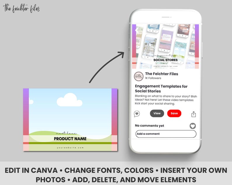 Pinterest Pin Canva Templates | Gradient Theme for Teacher Authors ...