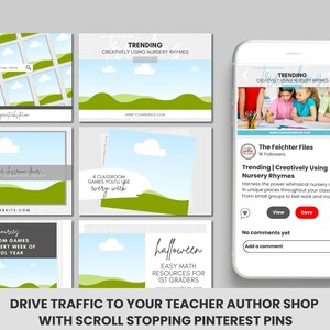 Pinterest Pin Canva Template TPT | Teacher Author | Teacher Seller ...