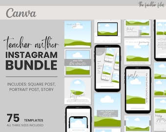 Social Media Story Canva Template Teacher Author Teacher - Etsy
