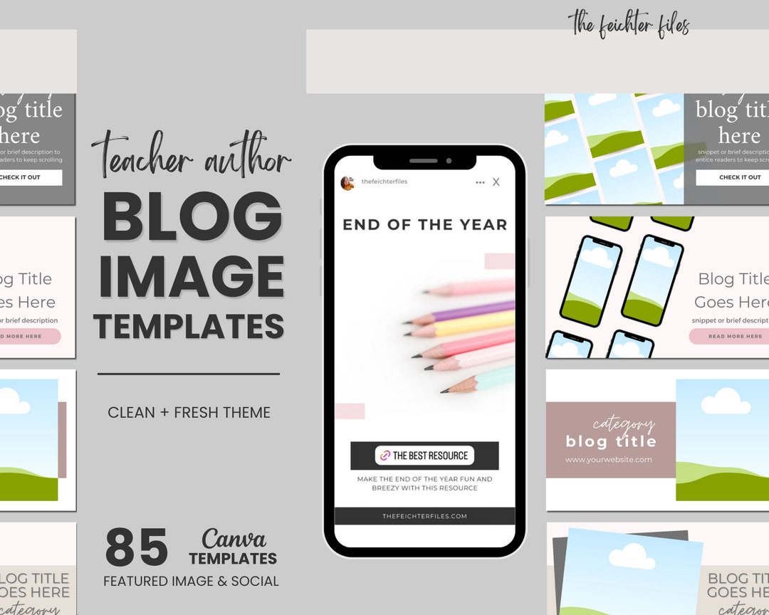 Blog Image Canva Template TPT Teacher Author Teacher Seller Social ...