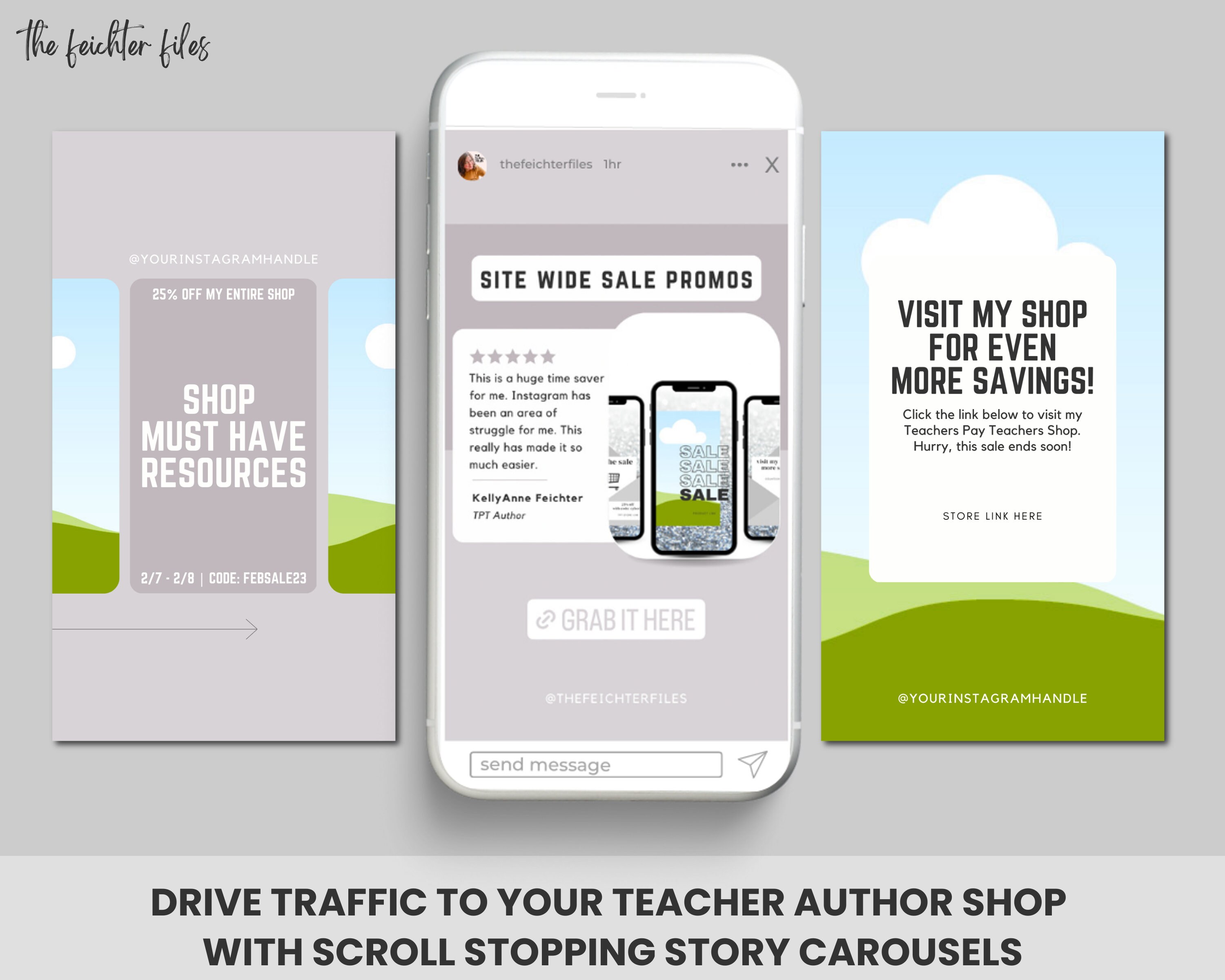 Social Media Carousel Canva Template Teachers Pay Teachers | Teacher ...