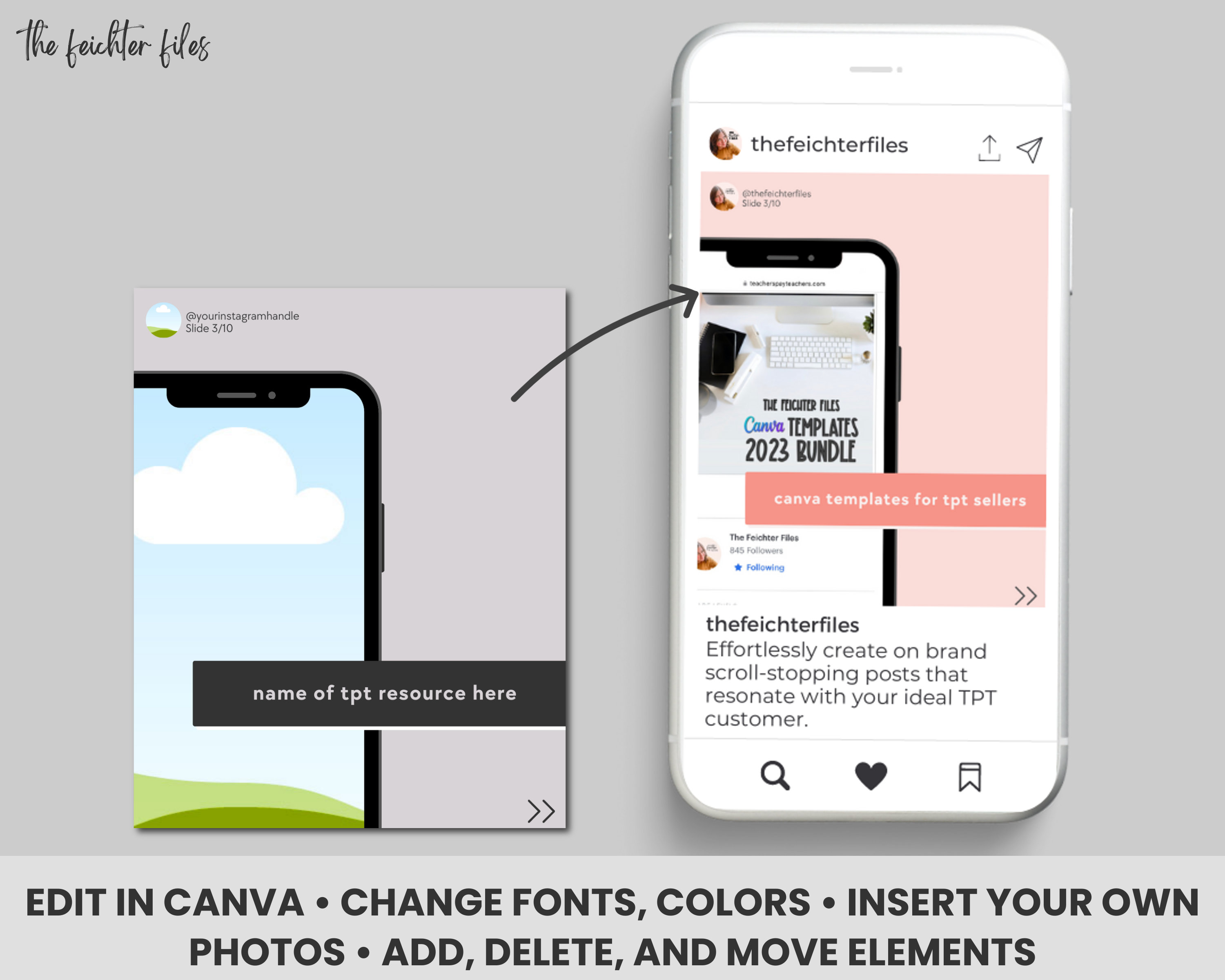 Social Media Carousel Canva Template Teachers Pay Teachers Teacher ...