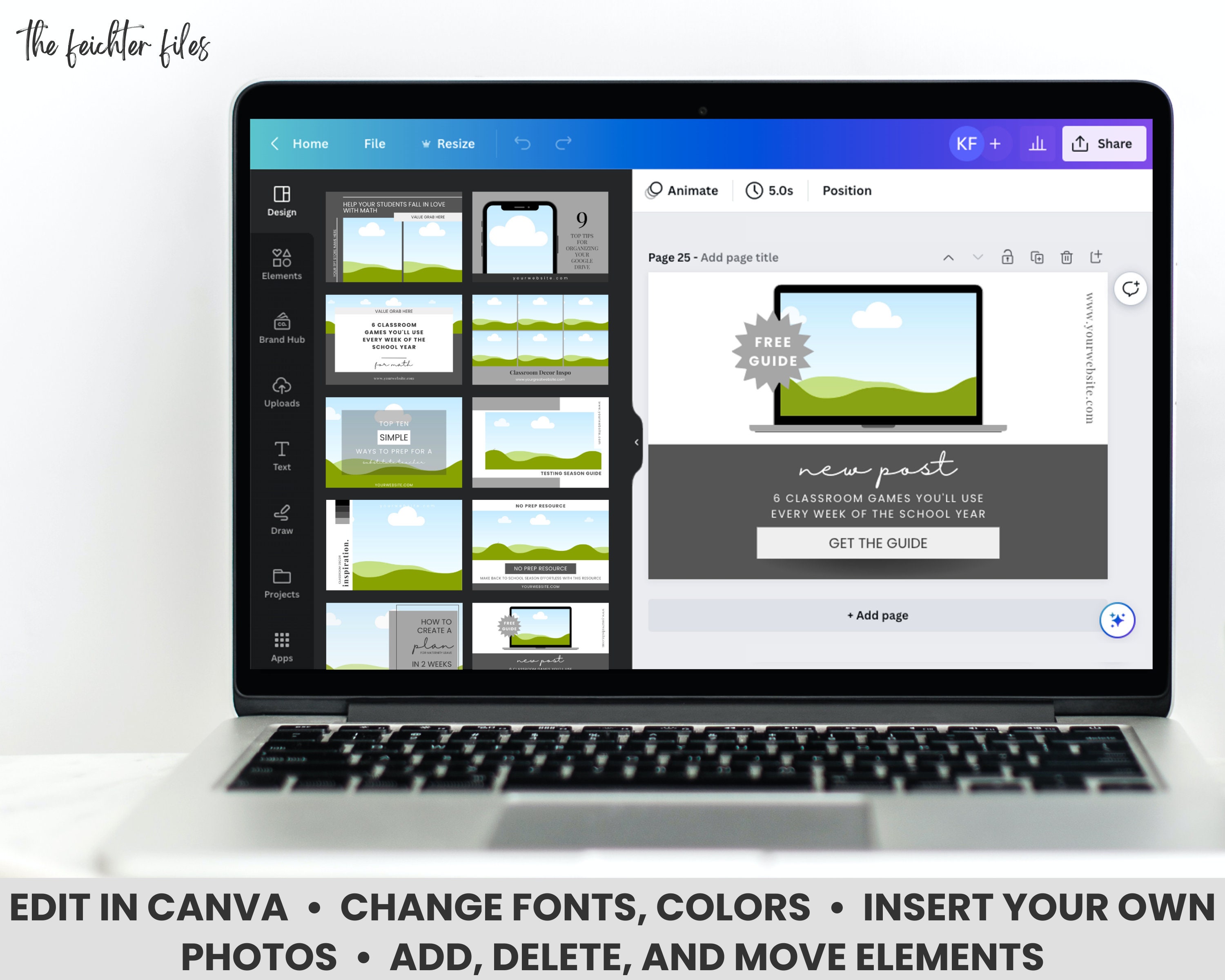 Pinterest Pin Canva Template TPT Teacher Author Teacher Seller Social ...