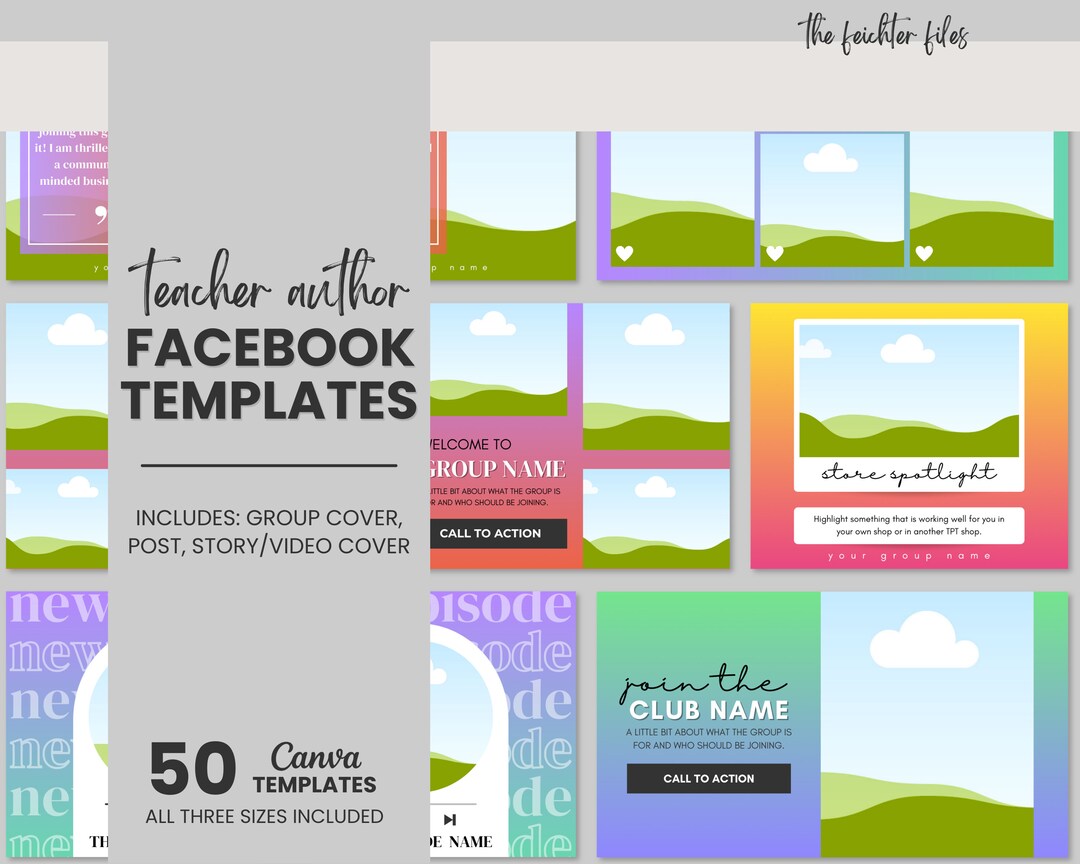 Teacher Author Facebook Group Templates | Facebook Post | Teacher ...