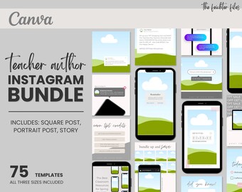 Social Media Story Canva Template Teacher Author Teacher - Etsy