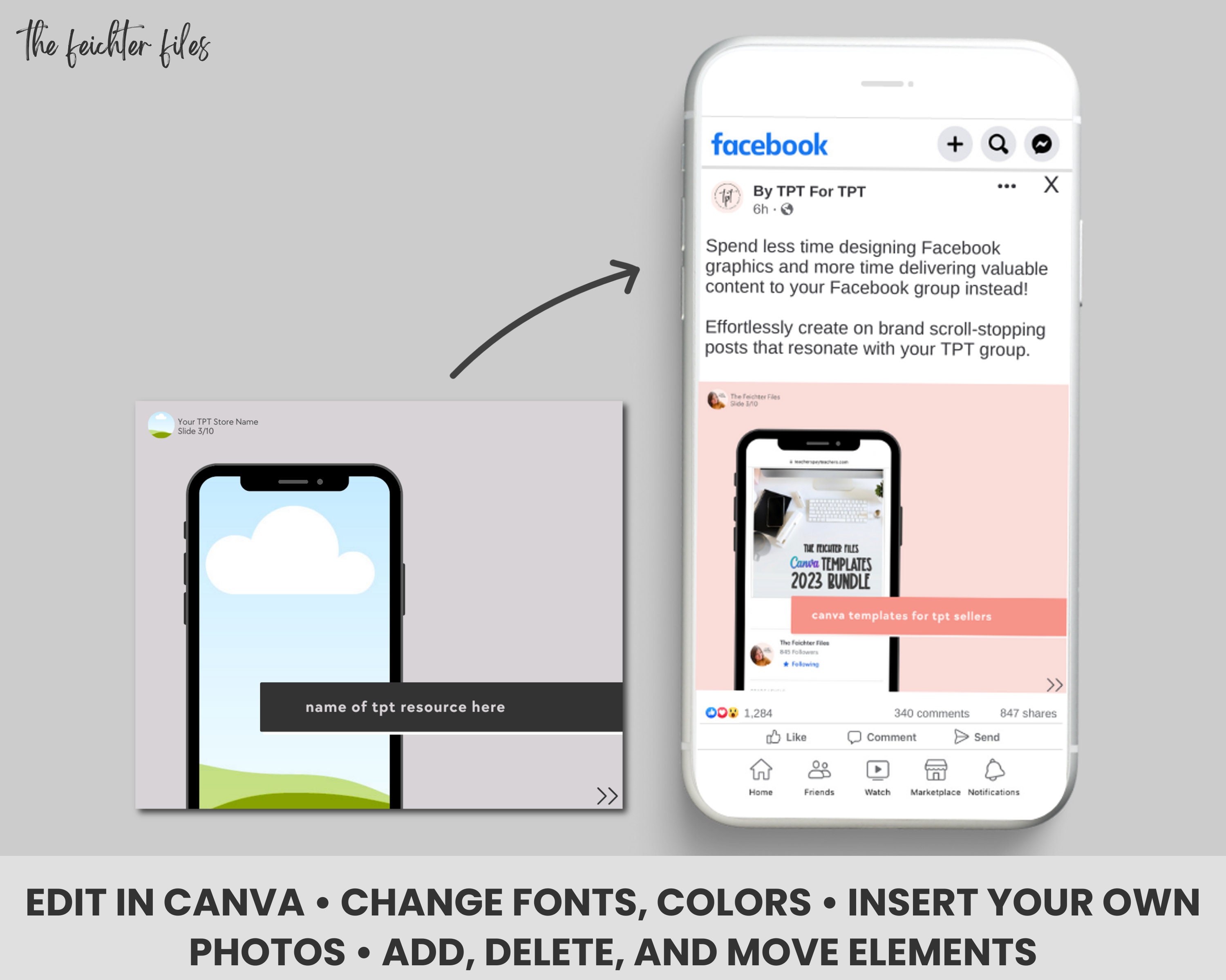 Social Media Carousel Canva Template Teacher Author Teacher Seller ...