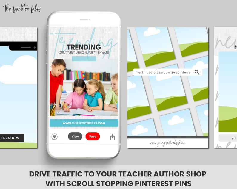 Pinterest Templates for Teacher Authors | Canva Basic Linen Theme ...