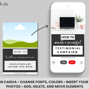 Pinterest Pin Canva Template TPT | Teacher Author | Teacher Seller ...