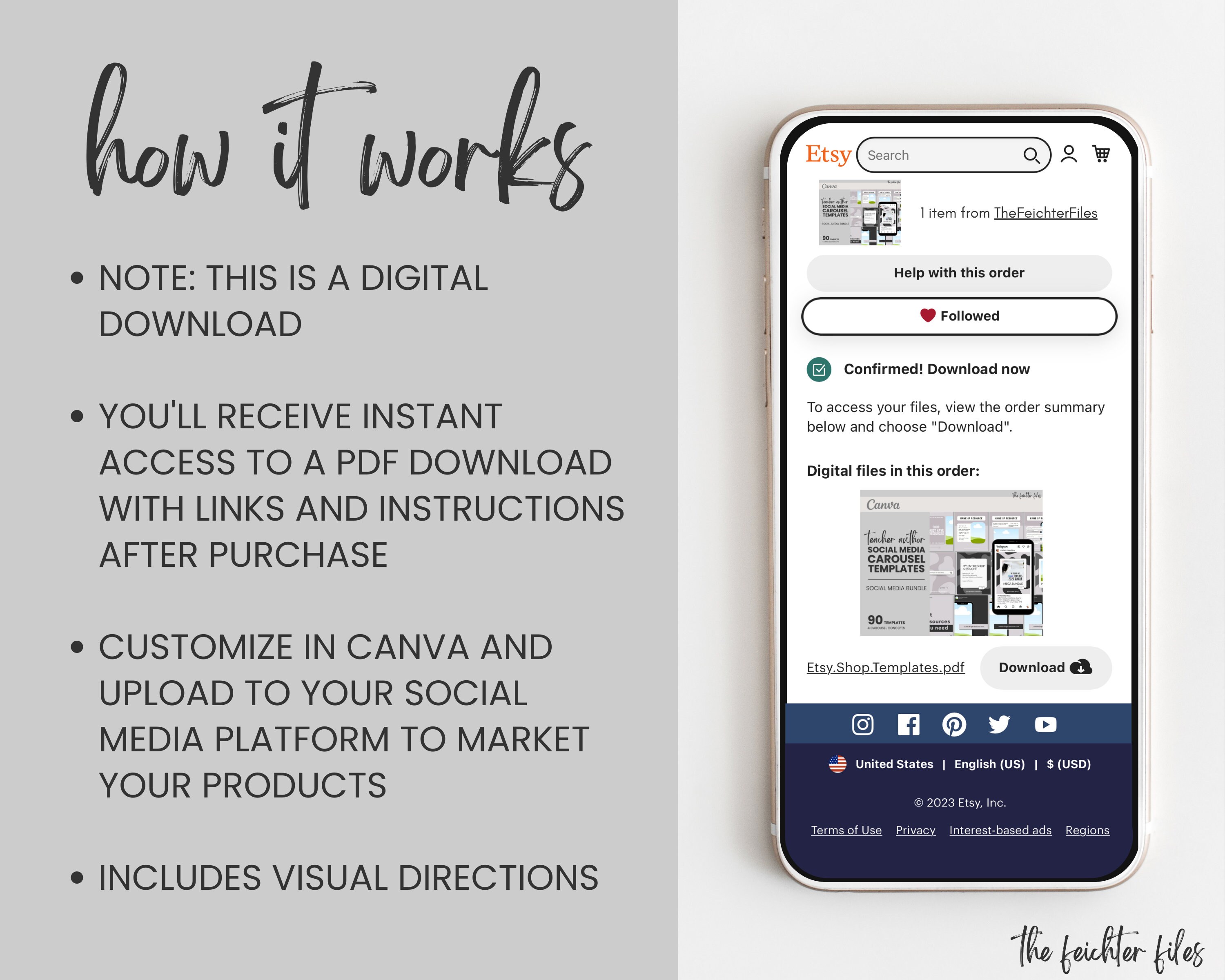 Social Media Carousel Canva Template Teachers Pay Teachers Teacher ...