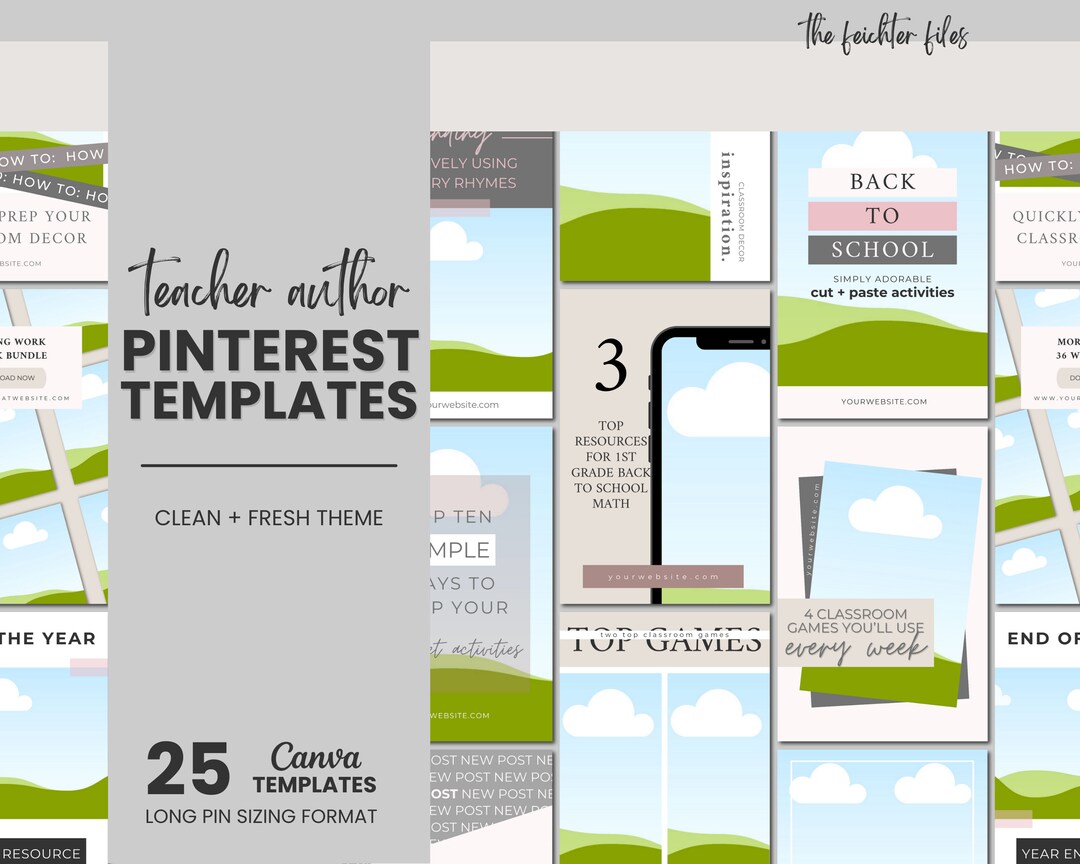 Pinterest Pin Canva Template TPT | Teacher Author | Teacher Seller ...