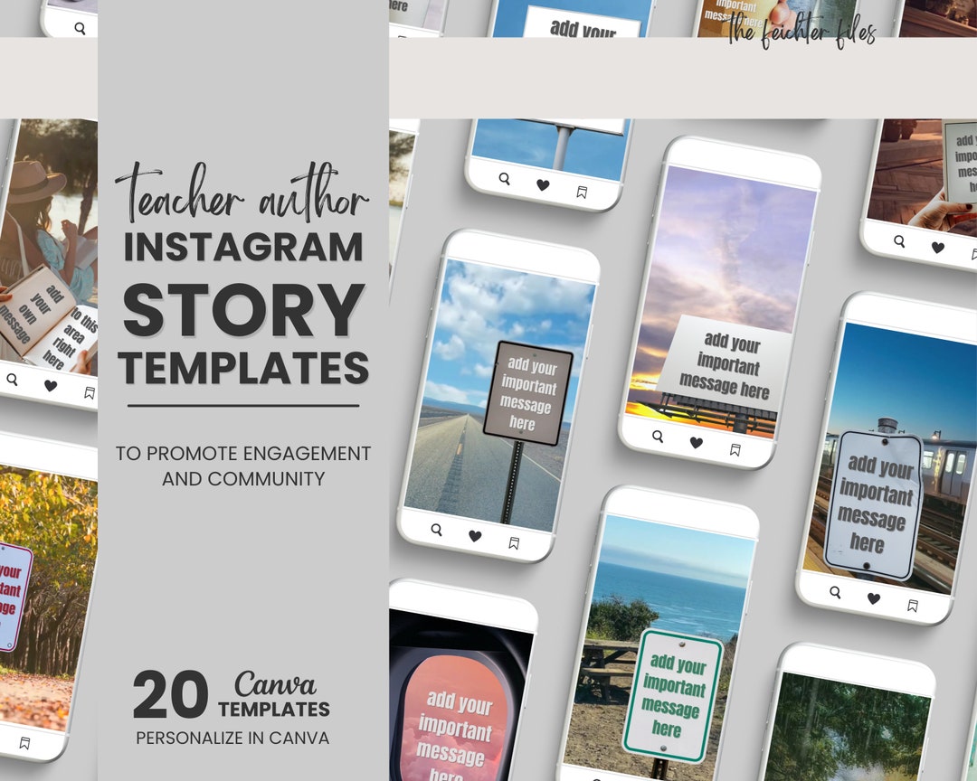 Instagram Story Templates | Teacher Author Canva Designs (digital ...
